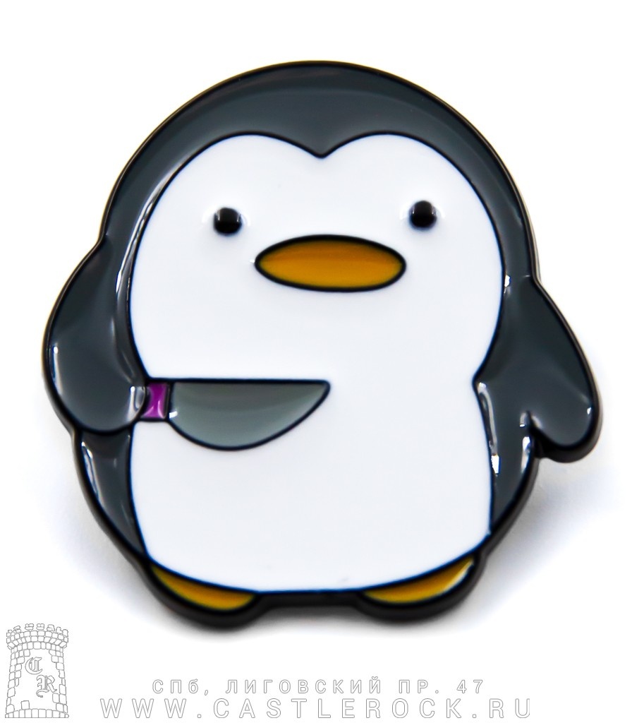 Значок цанга Пингвин с Ножом — Значки — Рок-магазин атрибутики Castle Rock